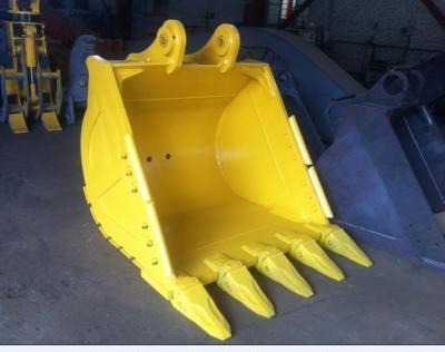 China Yellow 4.3cbm Excavator Rock Bucket High Strength Teeth for sale