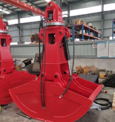 China Q345B NM400 Hydraulic Backhoe Clamshell Bucket 6M3 Capacity for sale