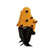China Non-Rotating Rotating System Product 9Ton Excavator Manual Type Log Grapple Customized Jaw Open Wood Grapple for sale