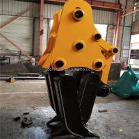 China Non-Rotating Rotating System Product 9Ton Excavator Manual Type Log Grapple Customized Jaw Open Wood Grapple for sale