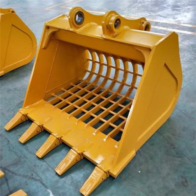 China 50-150mm Grid Size Riddle Komatsu Excavator Seive Bucket for sale