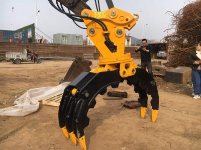 China Black Excavator Rotating Grapple  Opening Width Adjustments 1000-2200mm for sale