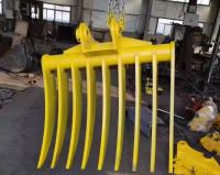 China Mining 3 Ton 5 Ton 10 Ton Excavator Grass Rake With Quick Coupler for sale