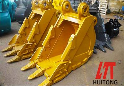 China 1-8 Ton Excavator 3 Teeth Trench Bucket For  PC40 PC55 for sale