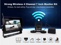China Wifi Camera IR 15-20 Meter Wireless 4CH 7 Inch Monitor Kit With Rechargeable Battery Pack for sale