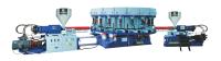 China KT-878 2-Color Direct Injection Sports Shoe Machine - 220-300 Pairs/Hour with 20 Work Stations for sale
