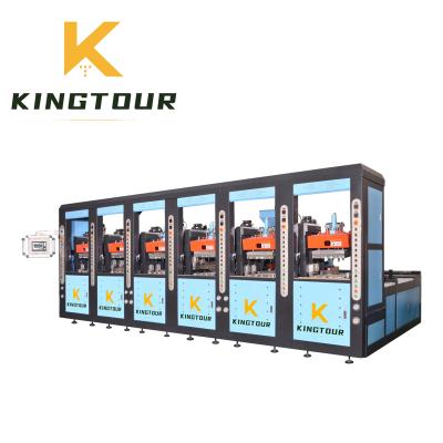 China KT-8586 Automatic 6-Station Rubber Sole Making Machine 61KW Power 200 TON Clamping Force for sale