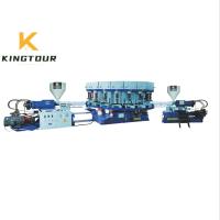 China KT-878 Rotary 20 Stations 2 Color PVC Sneakers Making Machine with Siemens PLC - 100m² Footprint for sale