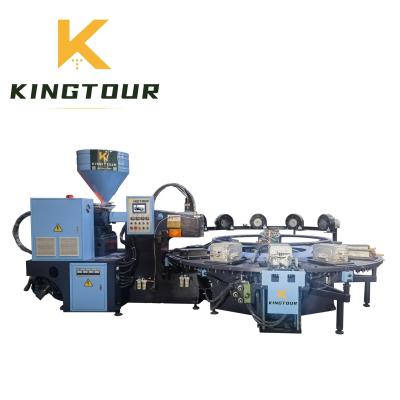 China KT-666 Rotary PVC/TPR Sport Shoe Sole Making Machine 400-660 Pcs/Hour 18.5kW Motor for sale