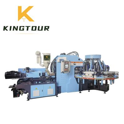 China Full Automatic 8 Station Rotary Shoe Sole Injection Molding Machine for TPU PVC TPR 100 Ton Clamping Force for sale