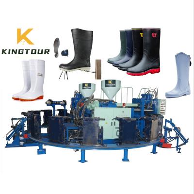 China KT-8196 Rotary 16 Station 2 Color PVC Shoe Injection Machine 220 Ton Clamping Force 200-300 Pcs/Hour for sale