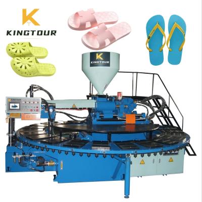 China KT-618C 24 Station PVC Slipper Making Machine with 80-120T Clamping Force and 300-440 Pcs/Hour Production for sale