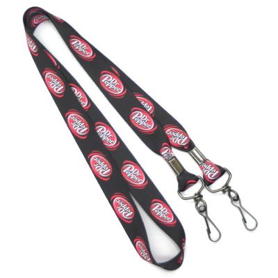 China Customizable Red Dye Sublimation Lanyards With Half Metal / Plastic Buckle for sale