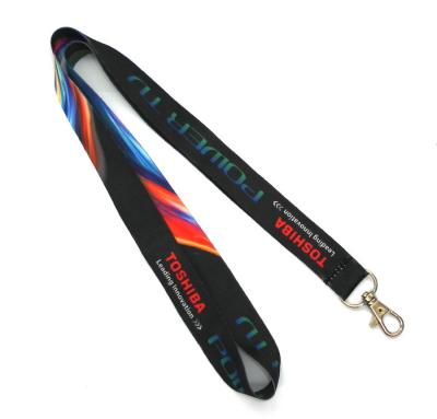 China Custom Double Sided Dye Sublimation Lanyard 2.5cm Width with Logo Print for Name Badge for sale