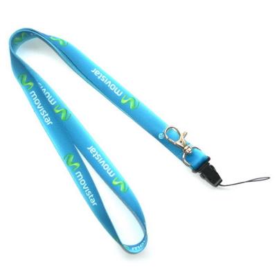 China Dye Sublimation Mobile Phone Lanyard Printed Pantone Colored 15 MM Width for sale