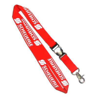 China Eco Friendly Half Metal Buckle Lanyard Neck Strap 100% Polyester 800mm for sale