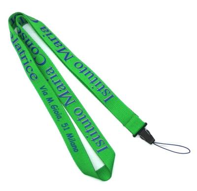 China 20mm Wide Durable Green Neck Lanyard for Badge ID Card Cell Phone Holder for sale