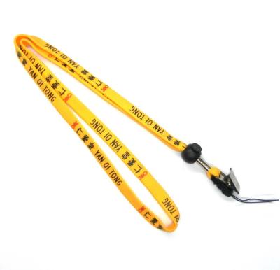 China Customizable Reflective ID Card Holder Neck Strap with Metal Clip Hook 800 mm for sale