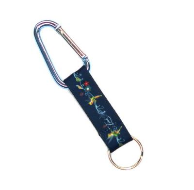 China Silver Aluminum Carabiner Key Chain 50mm Heat Transfer Logo Outdoor Gear for sale