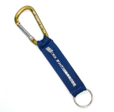 China Yellow Mini Carabiner Key Chain 50mm Aluminum Alloy for Mountain Climbing Outdoor Gear for sale