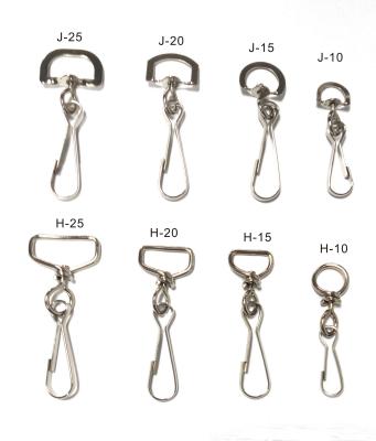 China Swivel J Hook Lanyard Accessories Aluminum Copper Material for Dog Clips 50mm for sale