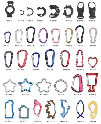 China Multicolor Climbing Keyring Aluminum Carabiner Clips Decorative Sticker Style for sale