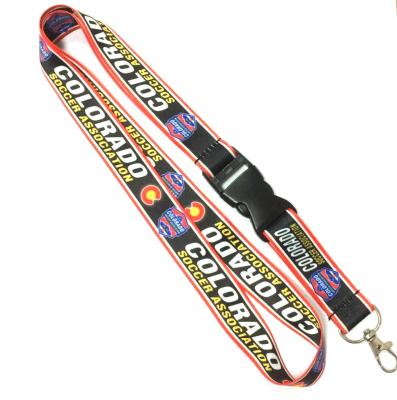 China Custom Dye Sublimation Lanyard with Plastic Buckle 90cm Length for sale