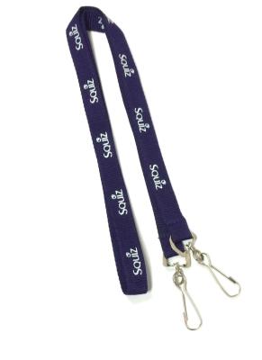 China Silk Screen Print Cell Phone Custom Polyester Lanyard  With 2 Egg Hook for sale