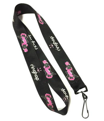 China Custom Dye Sublimated Lanyards with Metal Hook 2.5cm Wide 90cm Length for sale