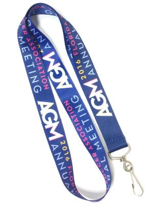 China Fashional Dye Sublimated Custom Keychain Neck Strap With Swivel J Hook for sale