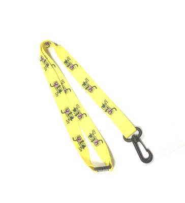 China Custom Dye Sublimated Lanyards 1 inch Wide with Swivel J Hook and Safety Buckle for sale