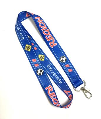 China Custom Heat Transfer Sport Lanyards 2.5cm Wide Polyester Football Strap for sale