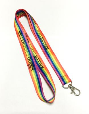 China Custom Dye Sublimation Lanyards 900mm x 20mm with Metal Hook for ID Badge for sale