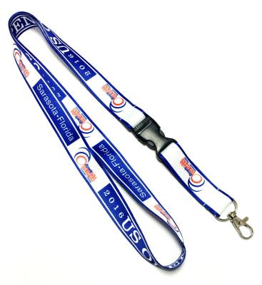 China Custom Dye Sublimation Lanyards 1 Inch Width 36 Inch Length Heat Transfer Logo for sale