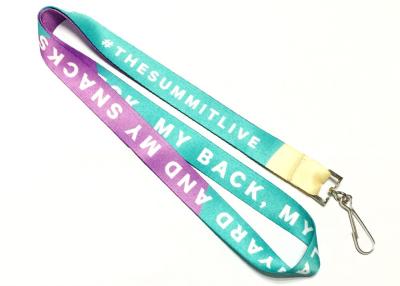 China Custom Dye Sublimation Heat Transfer Lanyards CMYK J Hook 90cm for Events for sale