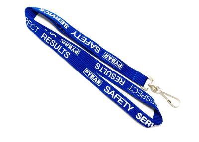 China Custom Polyester Lanyards with Safety Breakaway J Hook Attachment Logo Print for sale