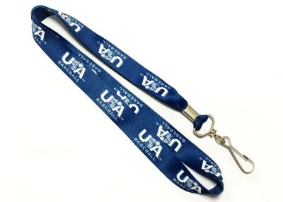 China Custom Dye Sublimation Lanyards with J Hook Clamp Attachments Heat Transfer Print for sale