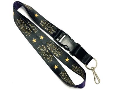 China Custom Dye Sublimation Screen Printed Lanyards with CMYK Logo Heat Transfer 1 Inch Wide for sale