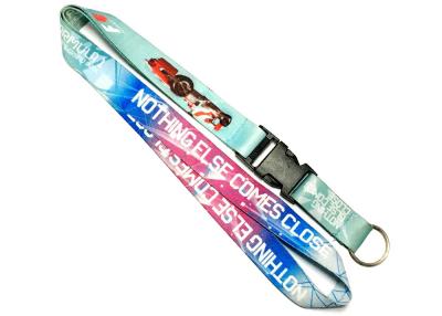 China Custom Dye Sublimation Lanyards 1 inch Wide Safety Buckle Key Ring Colorful Design for sale