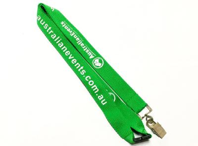 China Custom Polyester Lanyards with Metal Clip Safety Breakaway 90cm Length for sale