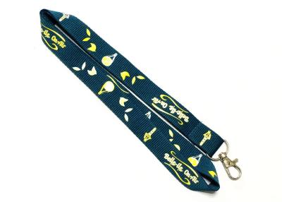 China Beauty Flat Polyester Lanyard ,  Name Badge Lanyard Silk Screen Printing Logo for sale