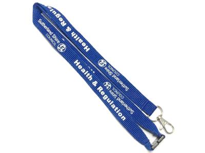 China Custom Polyester Lanyards with Safety Breakaway 90cm Length for Staff Accessories Logo Printing for sale