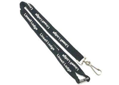China Black Name Badge Lanyard , Custom Breakaway Lanyards J Hook Decorated Attachments for sale