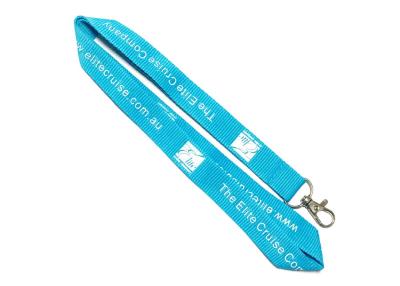 China Polyester Flat Polyester Lanyards , Metal Hook Safety Neck Lanyards 900*20mm for sale
