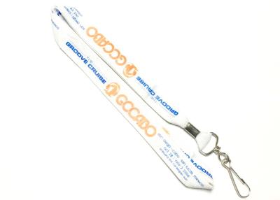 China Custom Double Sides Polyester Lanyards with Clamp J Hook Silk Screen Printing for sale
