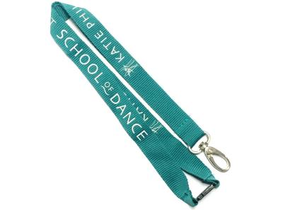 China Custom Polyester Lanyards Flat Egg Hook Neck Strap 2cm Wide for sale