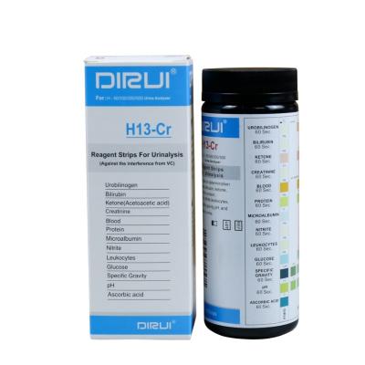 China Class II Urine Analysis Test Strips Plastic Material 12 Parameter Urine Test Strips for sale