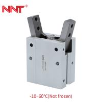 China Angular Double Pneumatic Cylinder Compact Size 0.01 Repeatability for sale