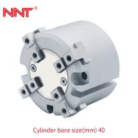 China Silver 4 Jaw Pneumatic Gripper , MHS Pneumatic Clamp Cylinders for sale