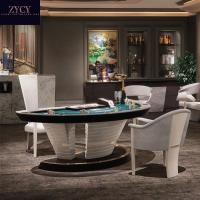 China Solid Wood Metal Base Blackjack Table Modern Entertainment Furniture USB Powered for 4 Players Home for sale